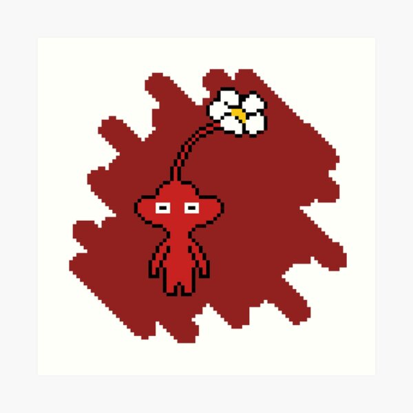 "Pikmin "Red Scribble" Design (Pixel Art)" Art Print for Sale by ...