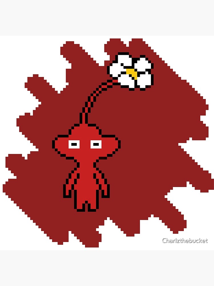 "Pikmin "Red Scribble" Design (Pixel Art)" Art Print for Sale by ...