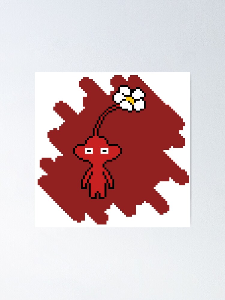 "Pikmin "Red Scribble" Design (Pixel Art)" Poster by Charlzthebucket ...