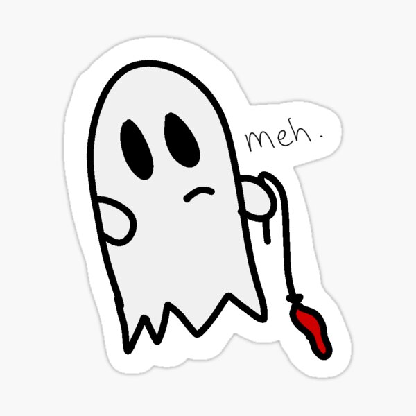 "Sadboi Ghost" Sticker for Sale by spaceandsonder | Redbubble