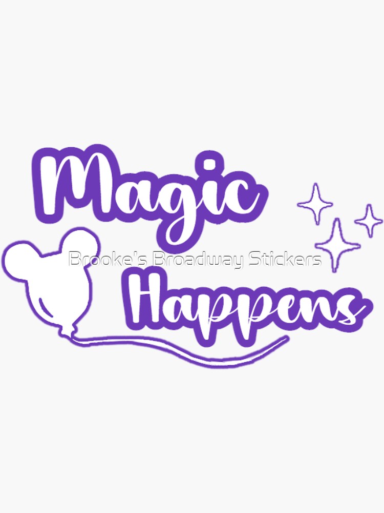 "Princess "Magic Happens" Theme Park Parade WDW sticker" Sticker for ...