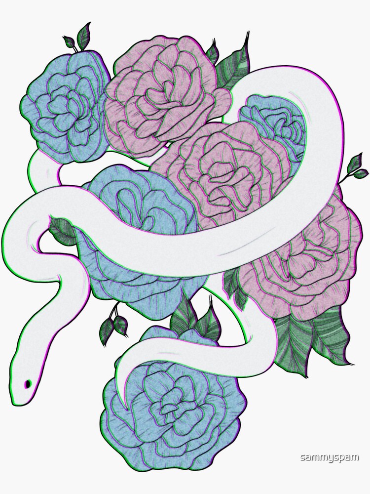 "Trans Snake" Sticker for Sale by sammyspam | Redbubble