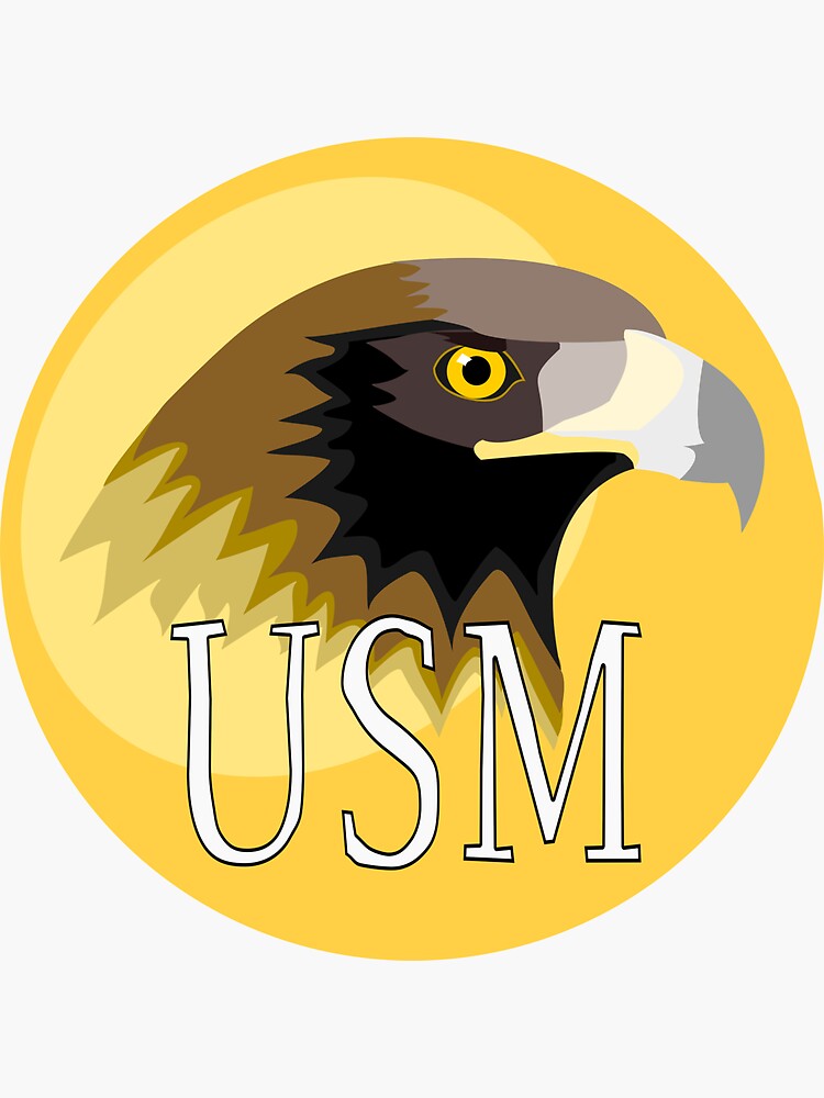 "USM Golden Eagle" Sticker for Sale by Maple Design Studio | Redbubble