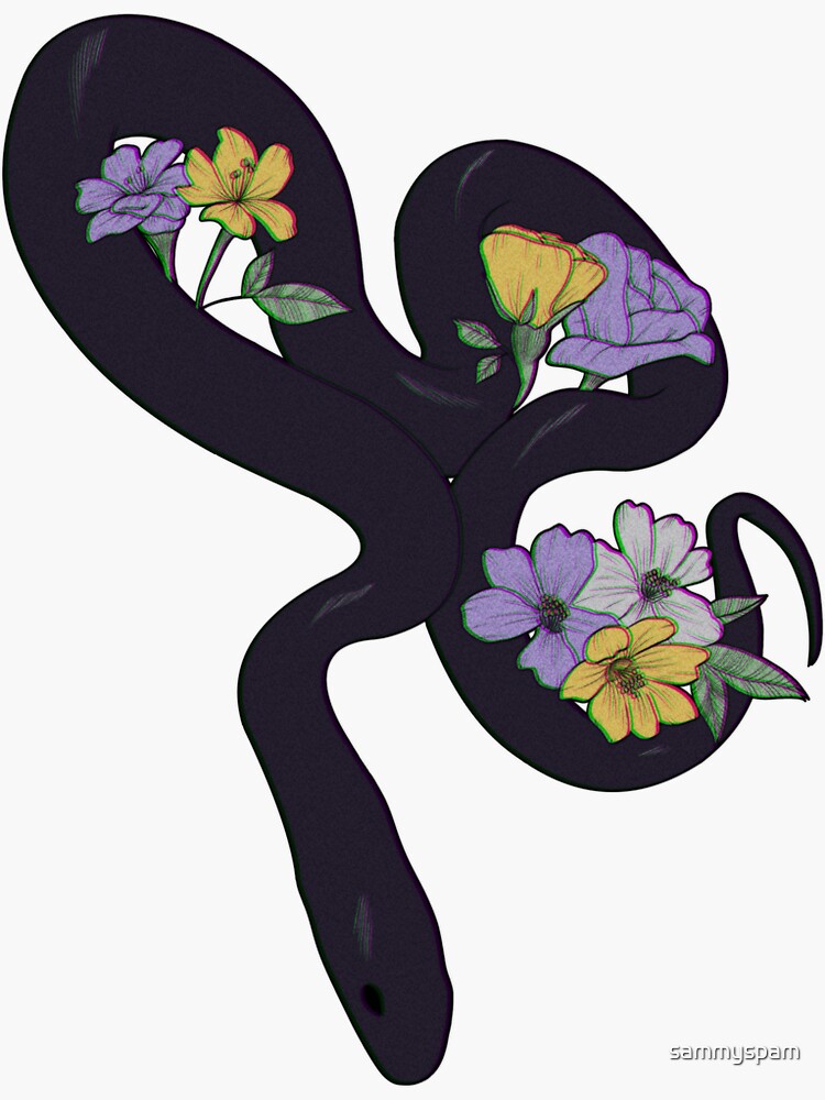 "Non-binary Snake" Sticker for Sale by sammyspam | Redbubble