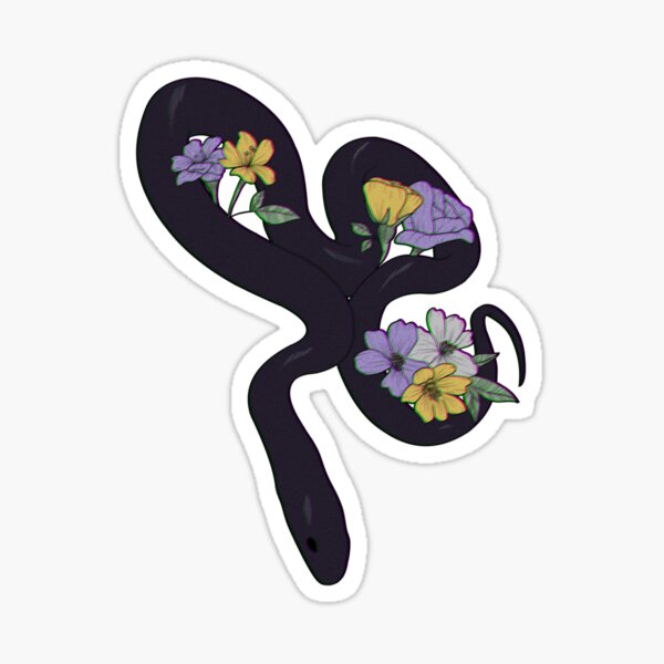 "Non-binary Snake" Sticker for Sale by sammyspam | Redbubble