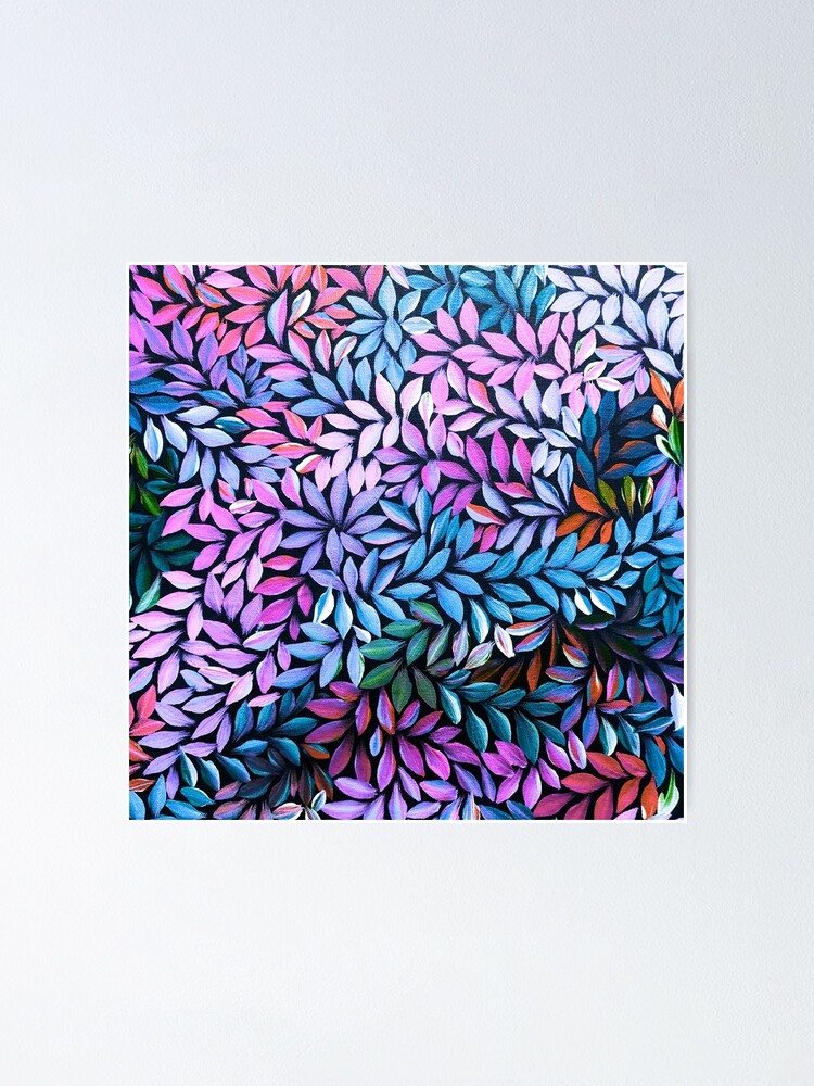 "Australian Aboriginal Art Pink and Blue, Australian Indigenous Art ...