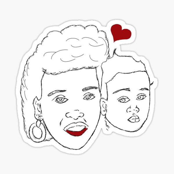 "Black Woman and Child" Sticker for Sale by bluewizart | Redbubble