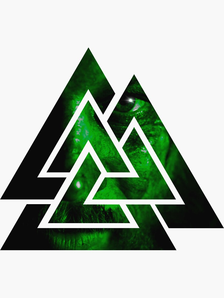 "Vikings Ragnar X Valknut Symbol " Sticker for Sale by NadeemSArt ...