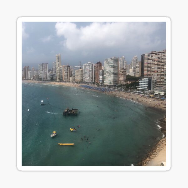 "Benidorm Beach" Sticker by LiviaAngelescu | Redbubble