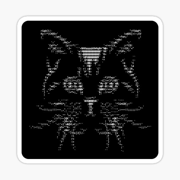 "ascii cat" Sticker for Sale by Phoenixio | Redbubble