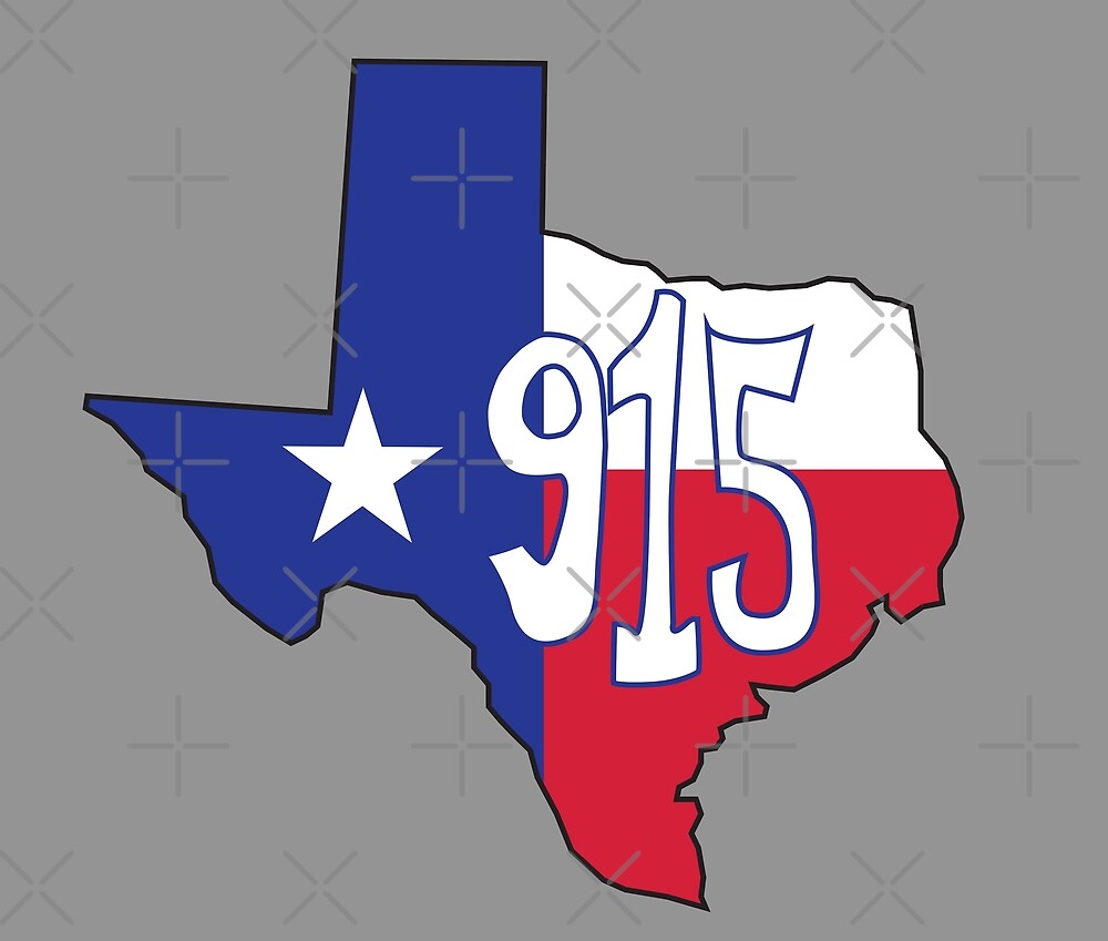 "Hand Drawn Texas Flag 915 Area Code" by itsrturn | Redbubble