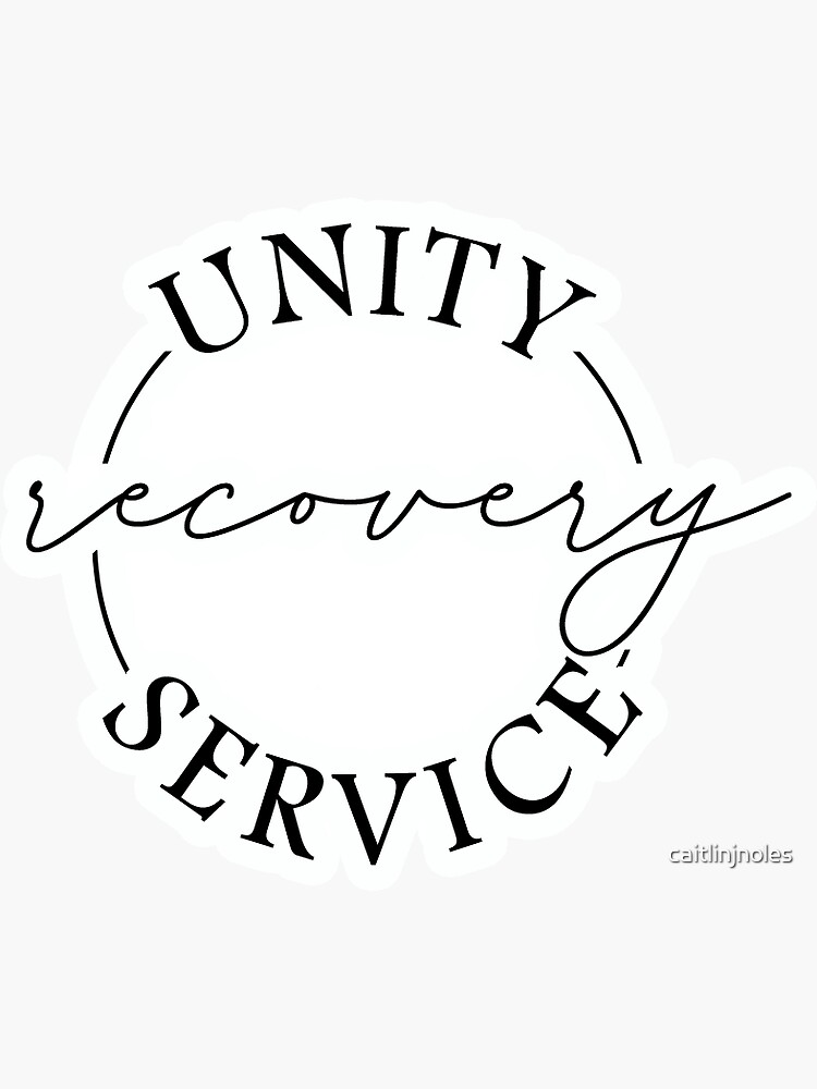 "AA Unity Service Recovery" Sticker by caitlinjnoles | Redbubble