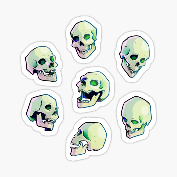 "Skull Set" Sticker for Sale by daxarve | Redbubble