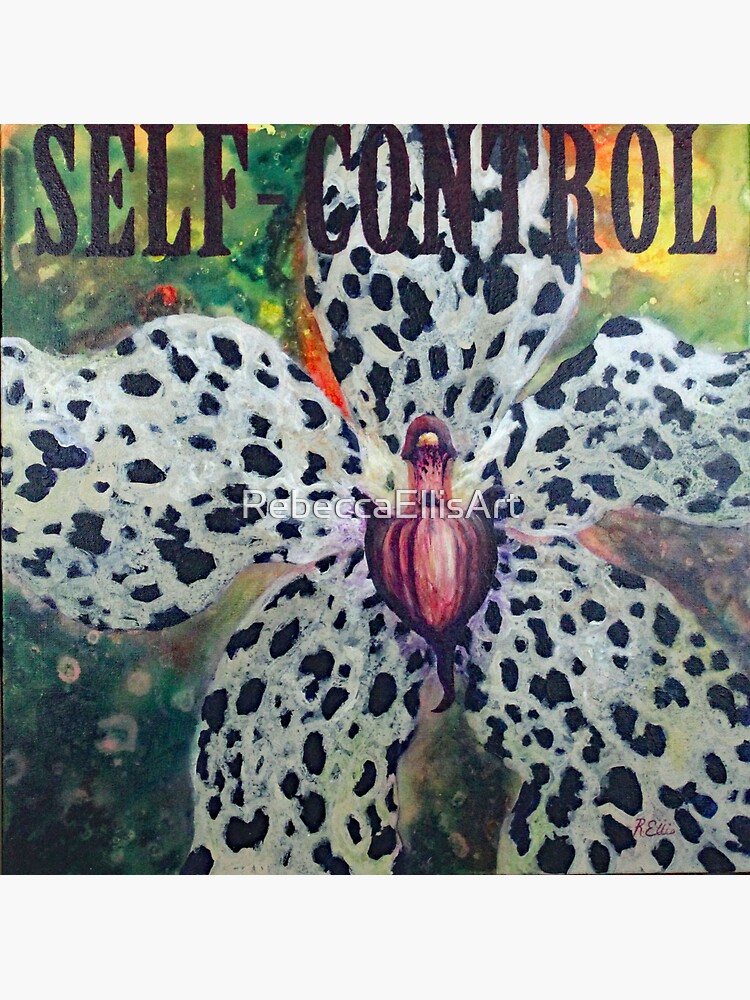 "SELF-CONTROL" Sticker for Sale by RebeccaEllisArt | Redbubble
