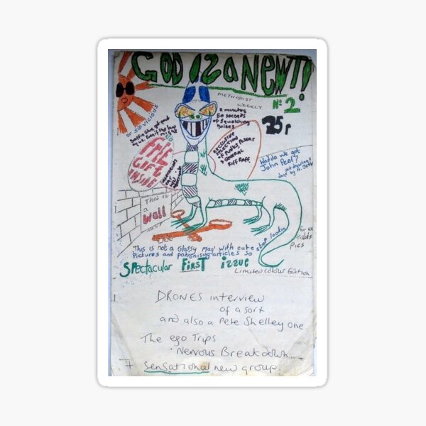 "Punk rock DIY fanzine 1977" Sticker for Sale by Godisanewt | Redbubble