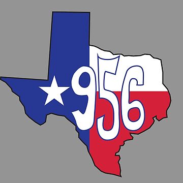"Hand Drawn Texas Flag 956 Area Code" Sticker for Sale by itsrturn ...