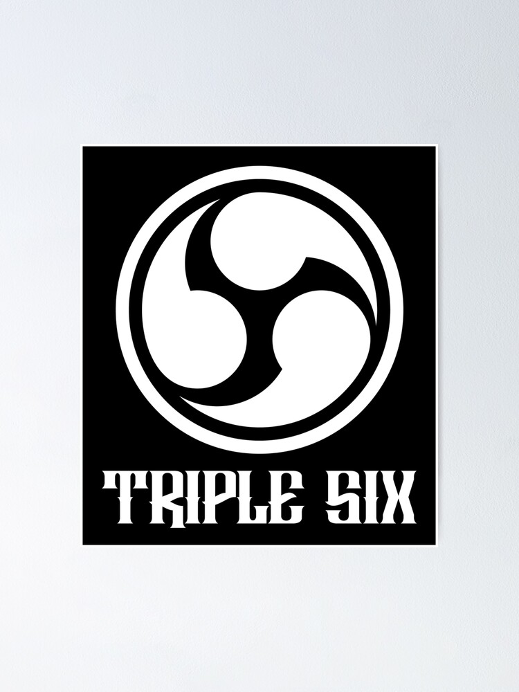 "666 Triple Six + Font (white)" Poster by Mystic-Land | Redbubble