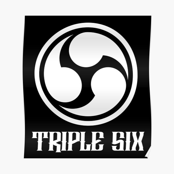 "666 Triple Six + Font (white)" Poster by Mystic-Land | Redbubble