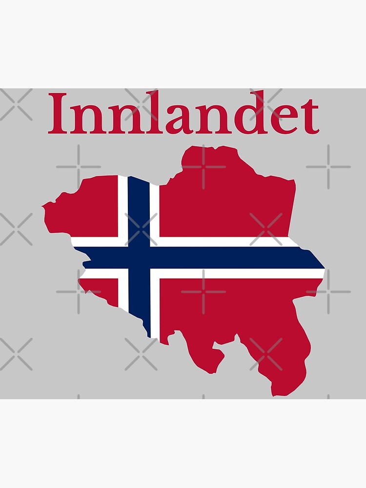 "Innlandet County Map, Norwegian County, Norway." Photographic Print by ...