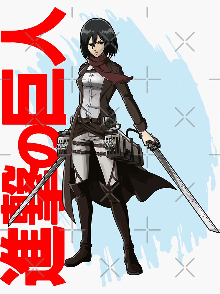 "Mikasa Ackerman" Sticker for Sale by WeldoneArt | Redbubble