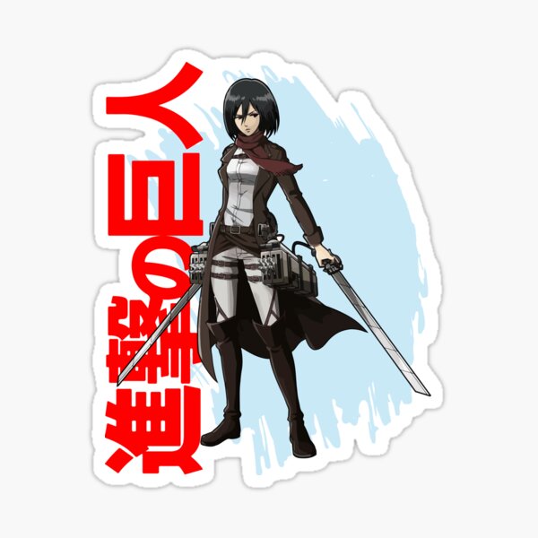 "Mikasa Ackerman" Sticker for Sale by WeldoneArt | Redbubble
