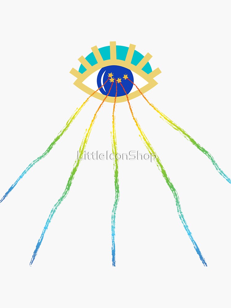 "Rainbow Beam Third Eye Spiritual Fun Design " Sticker by ...