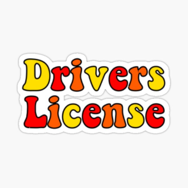 "Drivers License" Sticker for Sale by Himdesigns | Redbubble