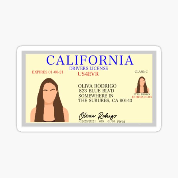 "Drivers License" Sticker for Sale by Himdesigns | Redbubble