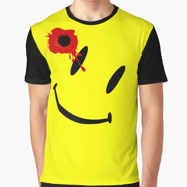 "SHOT IN SMILEY FACE, BULLET HOLE" Graphic T-Shirt by Francesc Xavier ...