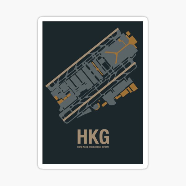 "Hong Kong International Airport Chart" Sticker by GearupHKG | Redbubble