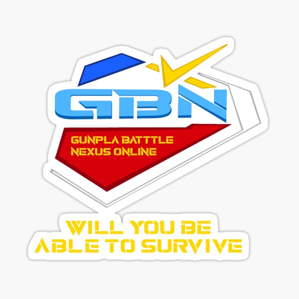 "GBN Logo with Classic Gundam Colors" Sticker for Sale by SEBGraphix ...