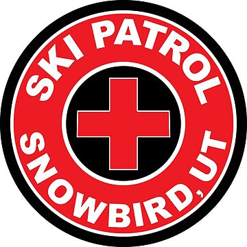 "SNOWBIRD UTAH Ski Patrol Ski Skiing Art" Sticker for Sale by ...