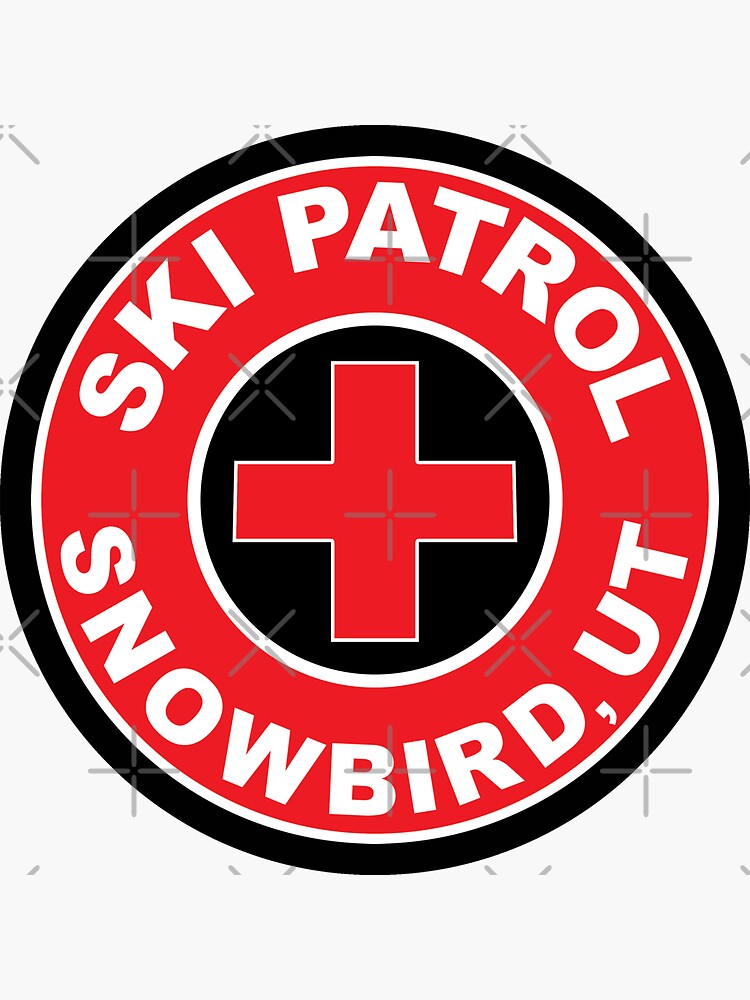 "SNOWBIRD UTAH Ski Patrol Ski Skiing Art" Sticker for Sale by ...
