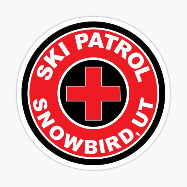 "SNOWBIRD UTAH Ski Patrol Ski Skiing Art" Sticker for Sale by ...
