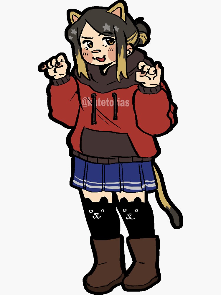 "Kitty College Kenma" Sticker for Sale by katetorias | Redbubble