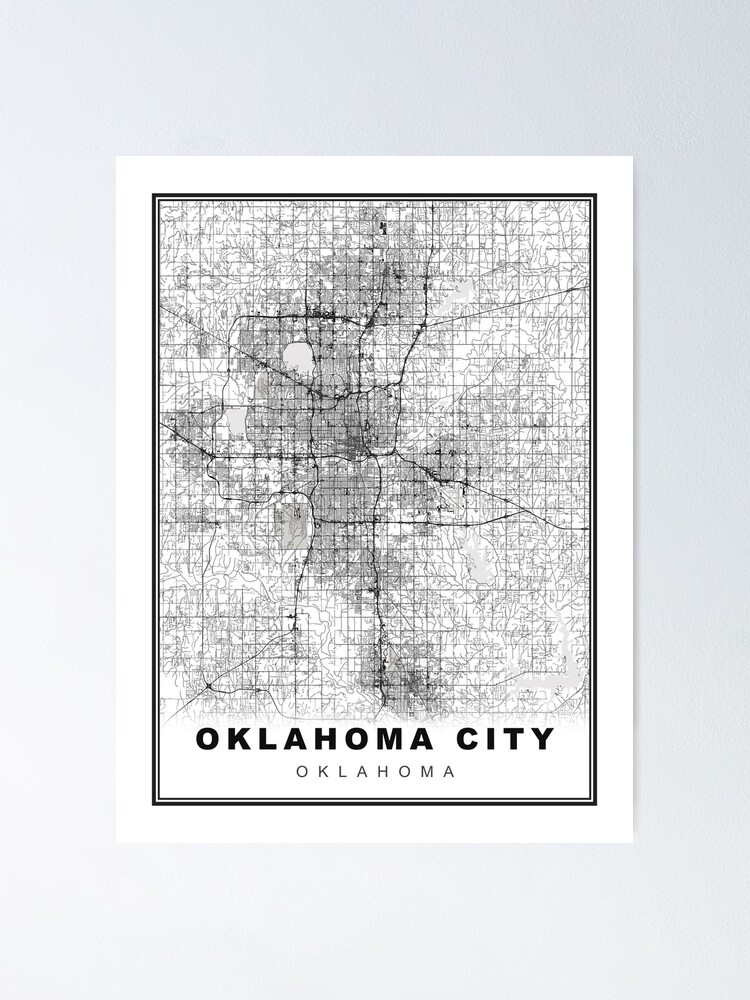 "Oklahoma City Map" Poster for Sale by sibudas | Redbubble