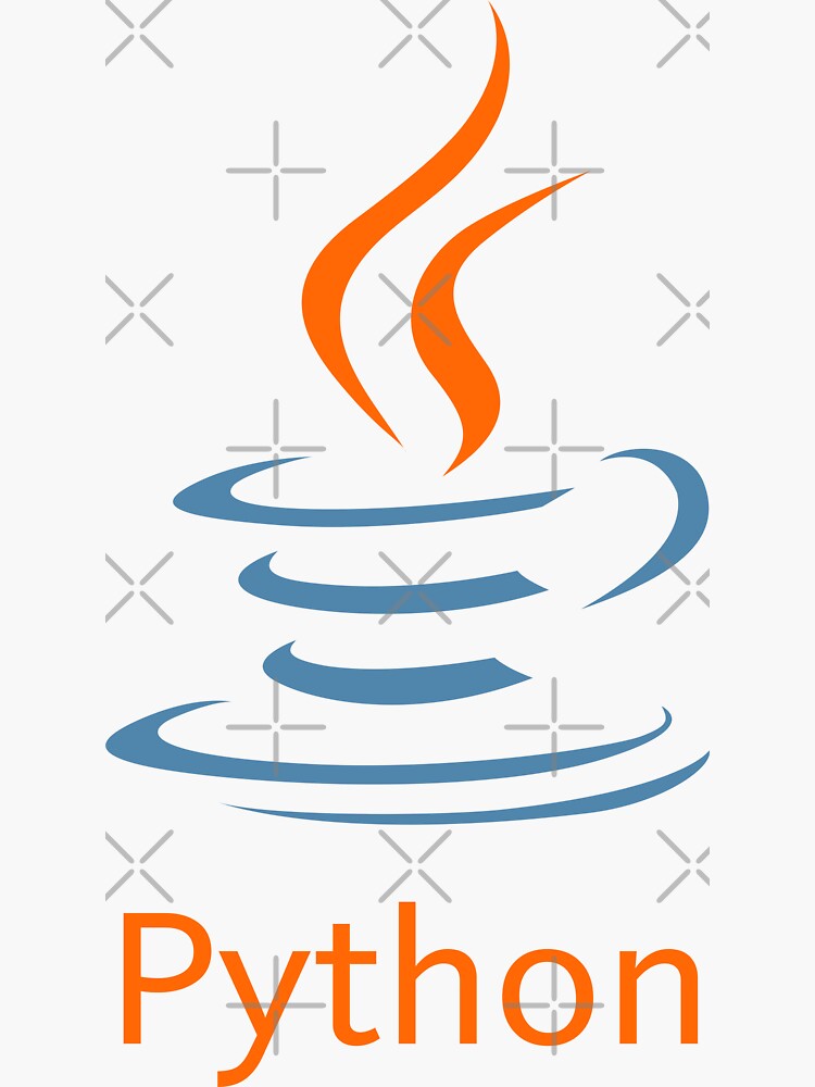 "Python vs Java Combine Logo - Funny Programming Jokes" Sticker for ...