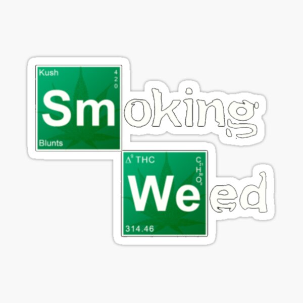 "Smoking Weed" Sticker for Sale by THCDesigns | Redbubble