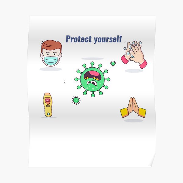 "Protect yourself" Poster for Sale by hosam14 | Redbubble
