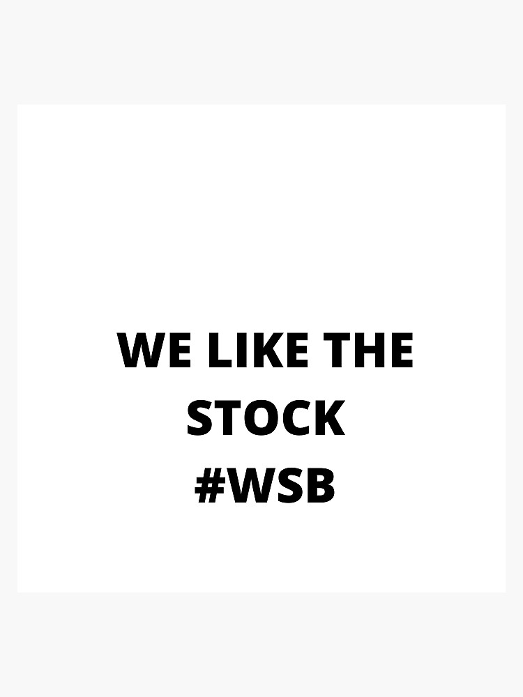 "WE LIKE THE STOCK" Sticker for Sale by rainalevy | Redbubble