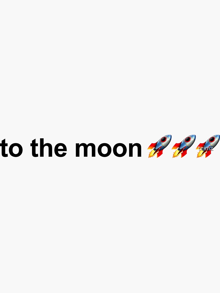 "to the moon - stock market meme" Sticker for Sale by tcimz | Redbubble