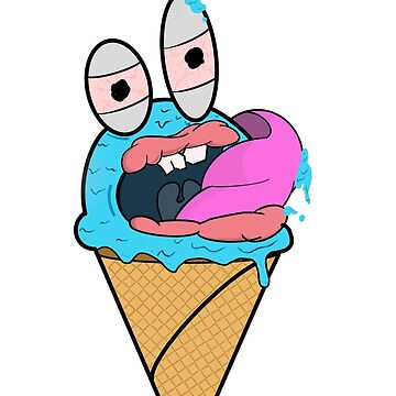 "Self Licking Ice Cream Cone" Sticker for Sale by zee-io | Redbubble