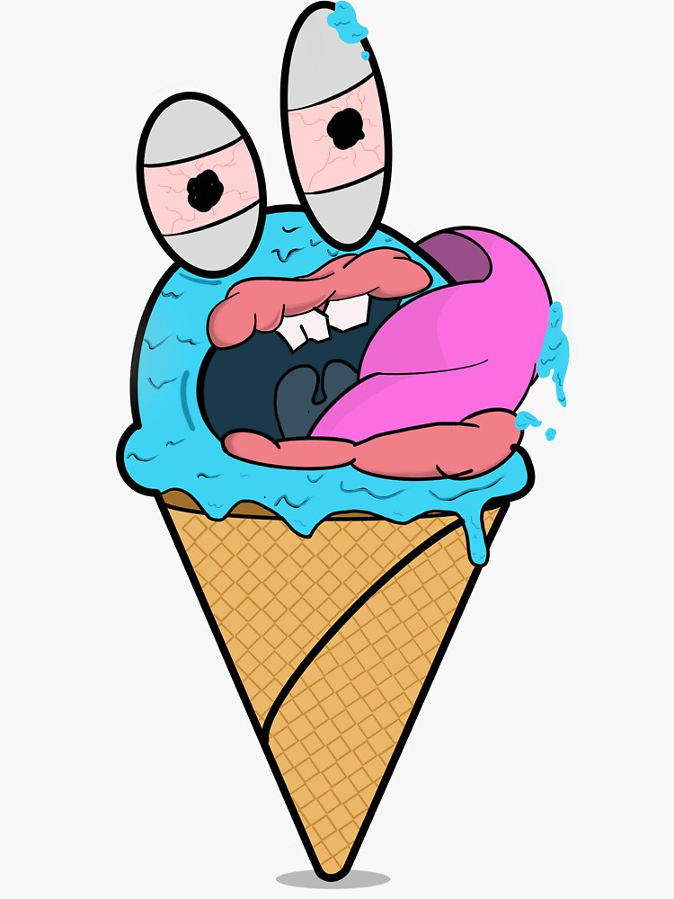 "Self Licking Ice Cream Cone" Sticker for Sale by zee-io | Redbubble