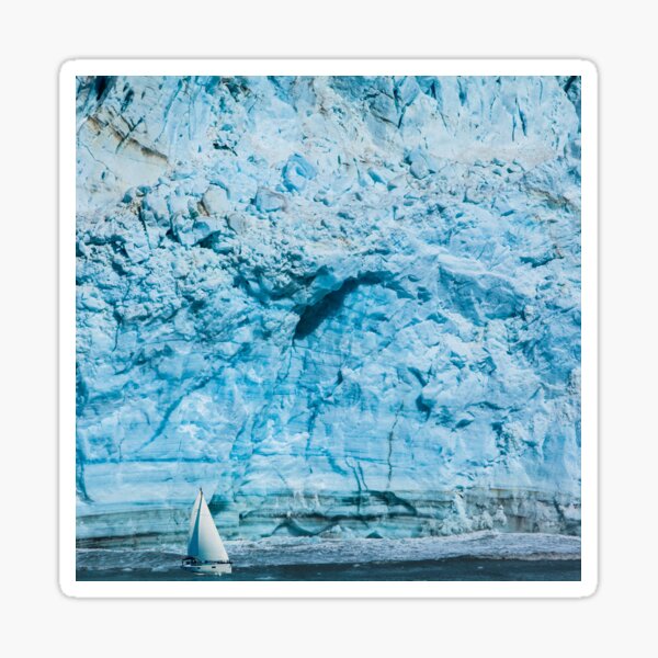 "Blue Iceberg Mountain" Sticker by juststartok | Redbubble