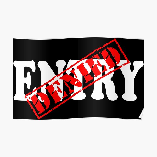 Denied Stamp Posters | Redbubble