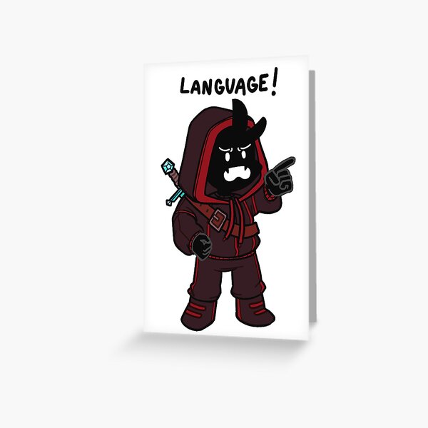 "BadBoyHalo LANGUAGE!" Greeting Card by GirafaConG | Redbubble