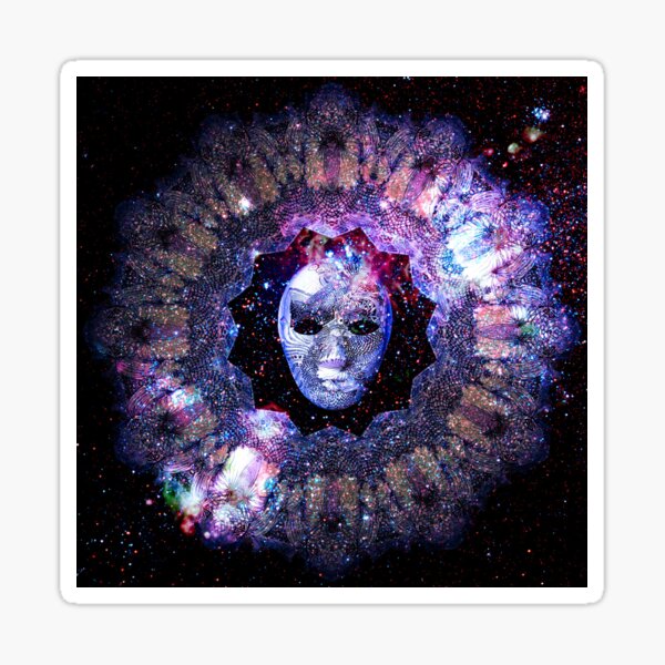 "Dream Awake Cosmos Mask" Sticker by spacedivers | Redbubble