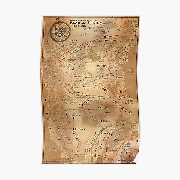 "The Dark Tower - Mid-World Map romjik" Poster for Sale by plojokaregx ...