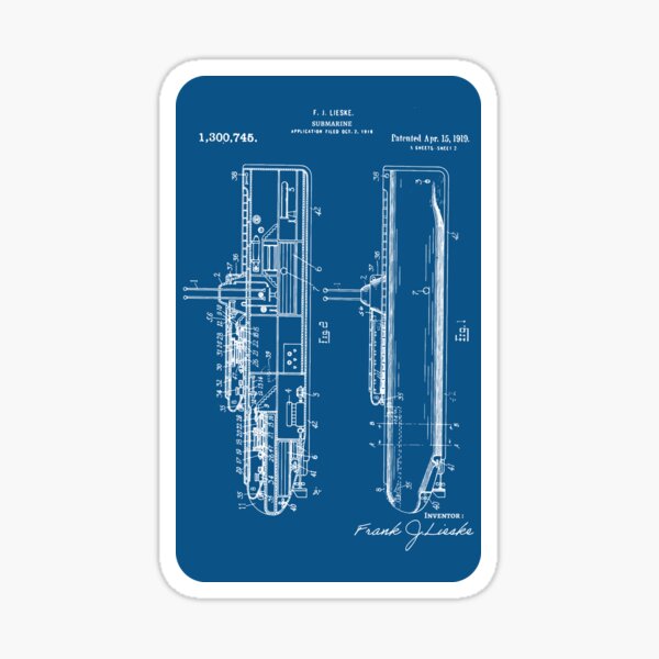 "Submarine Print Submarine Patent / Submarine Art Blueprint Submarine ...