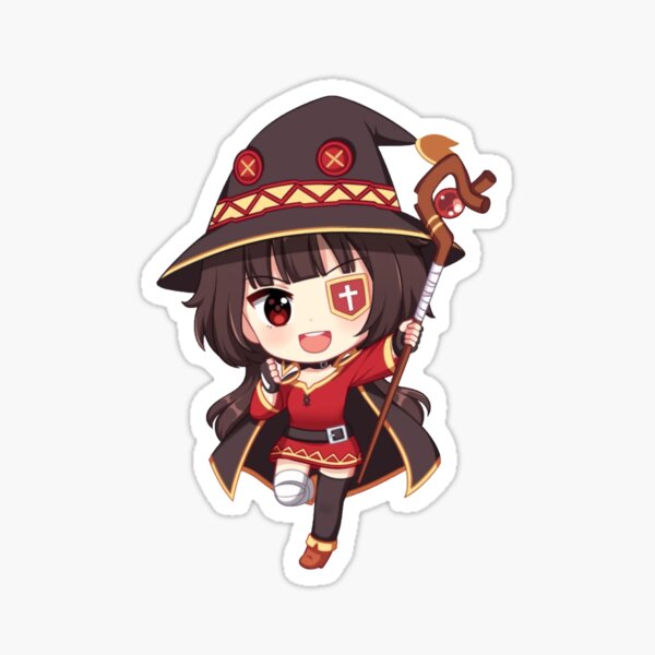 "Chibi Megumin - Konosuba" Sticker for Sale by Kami-Anime | Redbubble